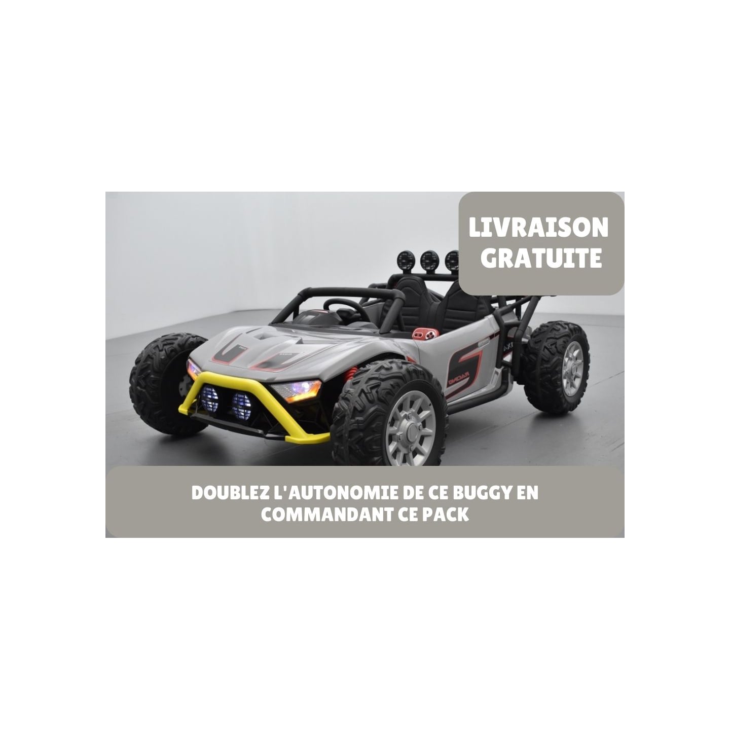 Pack Buggy Baja Gris + pack batterie + chargeur + housse